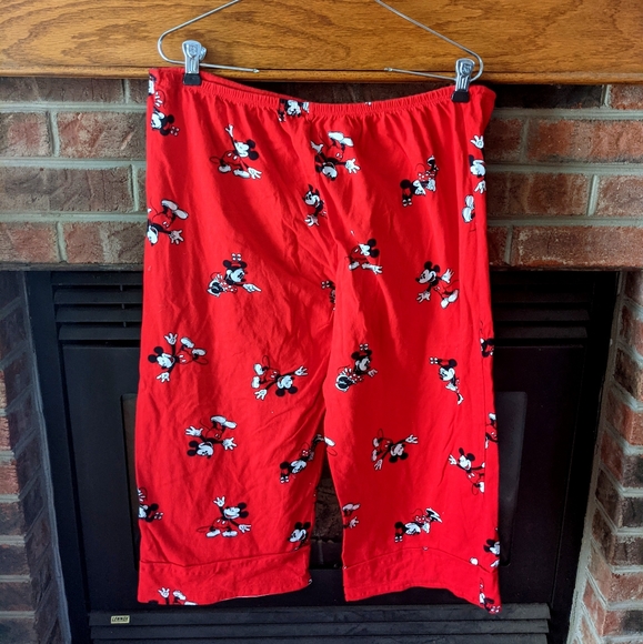Disney | Intimates & Sleepwear | Disney Mickey Mouse Capri Pj Pants ...